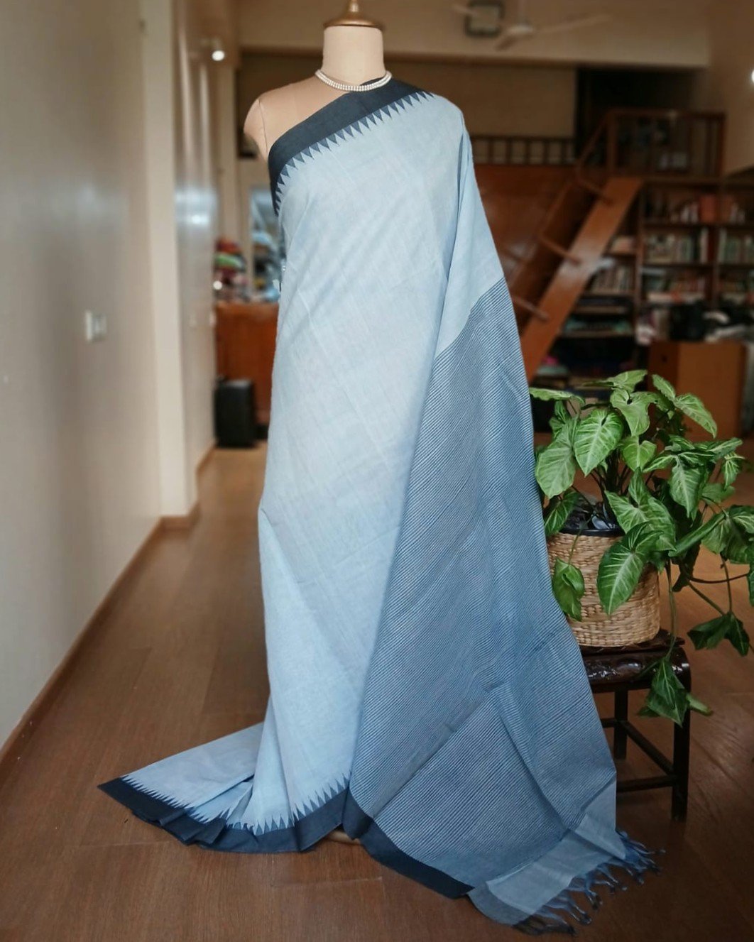 Ponduru Handspun Handwoven Cotton Saree – (POND0004) - The Magic Room