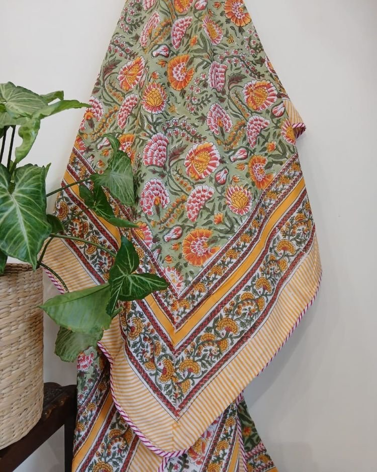 Reversible Soft Single Dohar in Mul Cotton – (MCSD1009) - The Magic Room