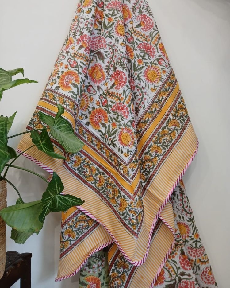 Reversible Soft Single Dohar in Mul Cotton – (MCSD1009) - The Magic Room