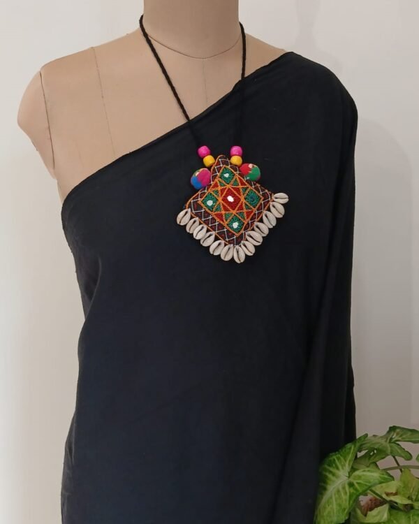 Colourful Meghwal Hand Embroidered necklace – (CMHE0020) - The Magic Room