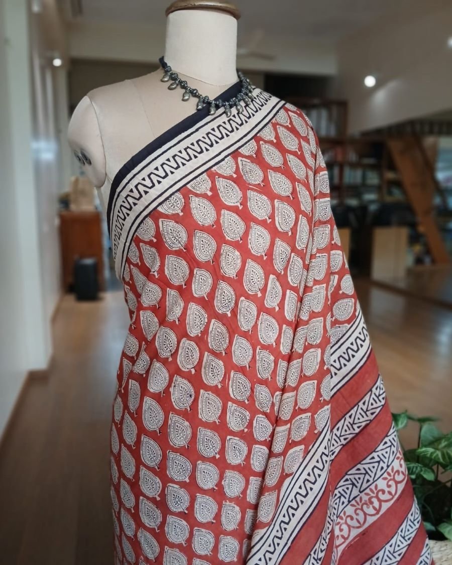 Banjara Blockprint in Mul Cotton from Ahmedabad – (BMCA0008) - The ...