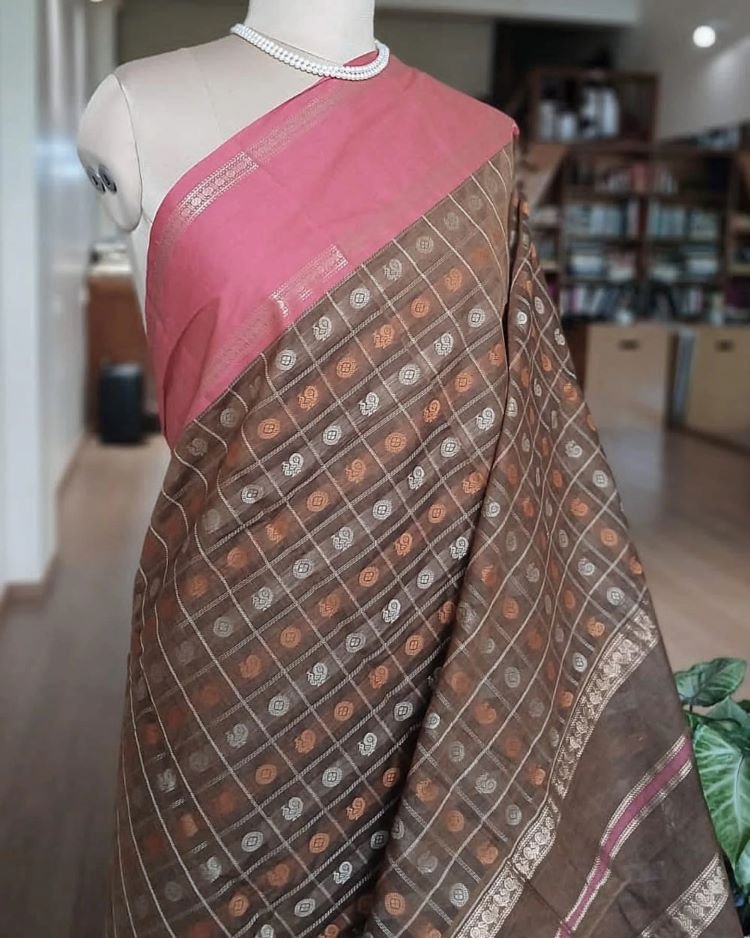 Ayiram Butta Kanchi Cotton Handweave with Zari – (KANC1110) - The Magic ...