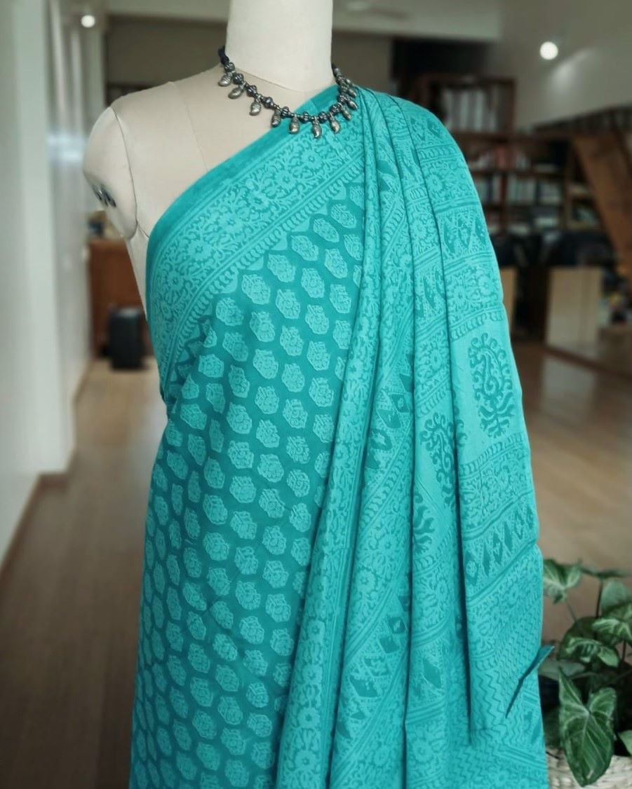 Banjara Blockprint in Mul Cotton from Ahmedabad – (BMCA0010) - The ...