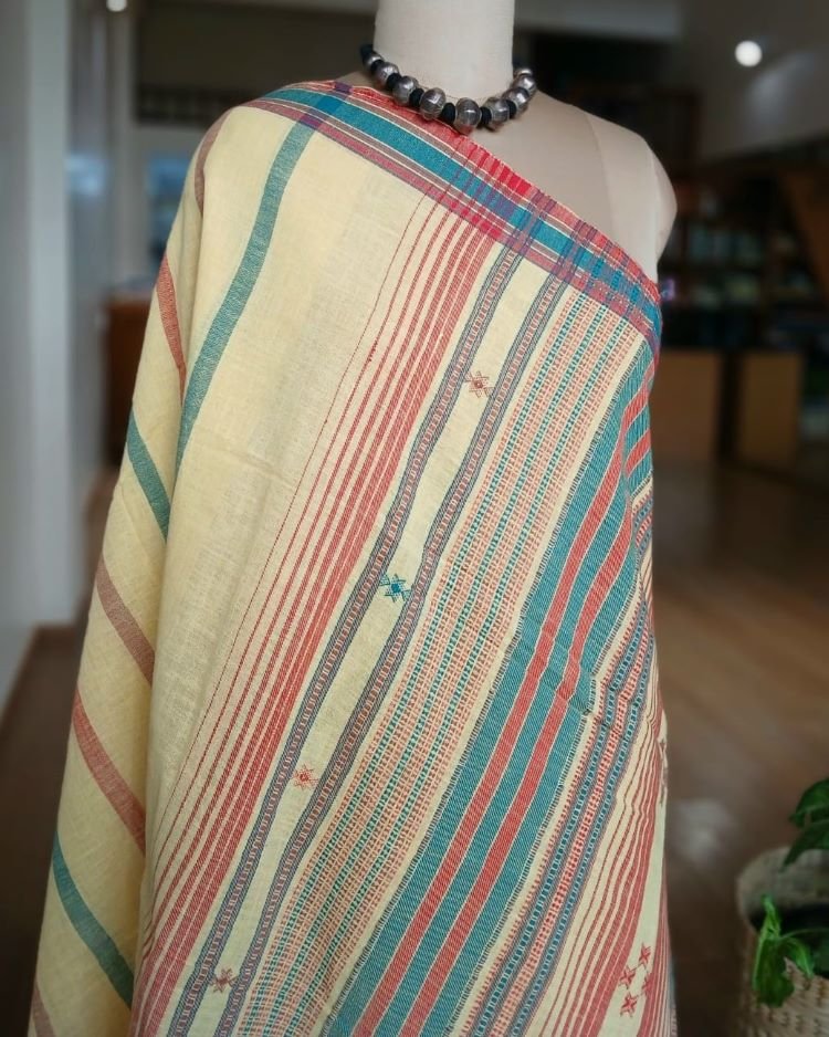 Bhujodi Saree handwoven in Kala Cotton – (BHUJ0074) - The Magic Room
