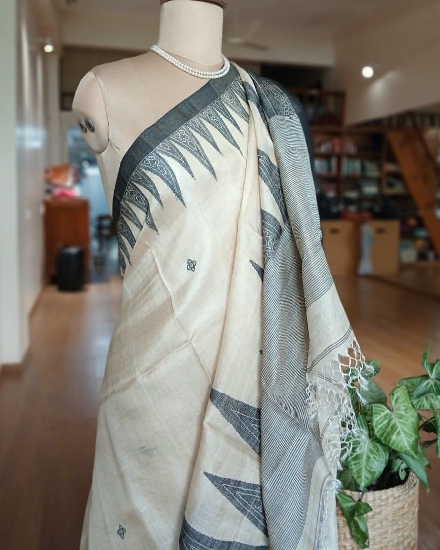 Pure Tussar Silk Handweave from Phulia - (PTSH0001) - The Magic Room