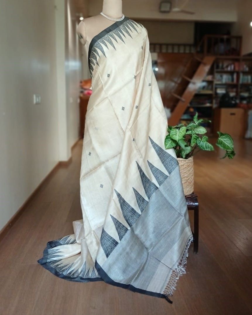 Pure Tussar Silk Handweave from Phulia - (PTSH0001) - The Magic Room