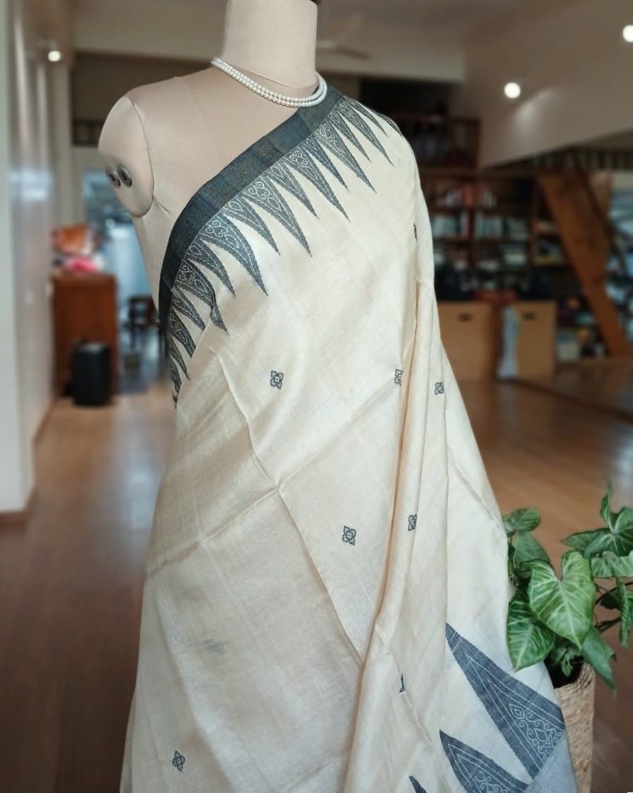 Pure Tussar Silk Handweave from Phulia - (PTSH0001) - The Magic Room