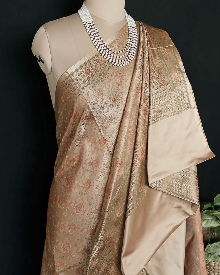 Handloom Himroo in a Butter Soft Pure Mulberry Silk Weave - (HHSS0001 ...