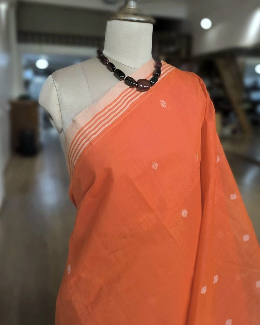 Crisp Cotton Hand Jamdani from Phulia in West Bengal - (CCHJ0001) - The ...