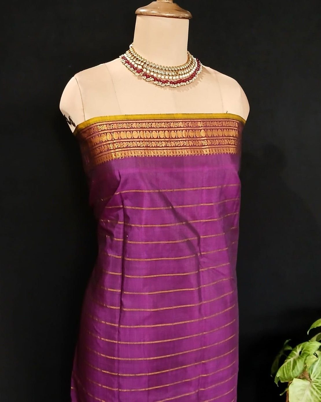 Grand Silk-Cotton Gadwal Handweave Saree with Zari Borders – (GHSS0009 ...