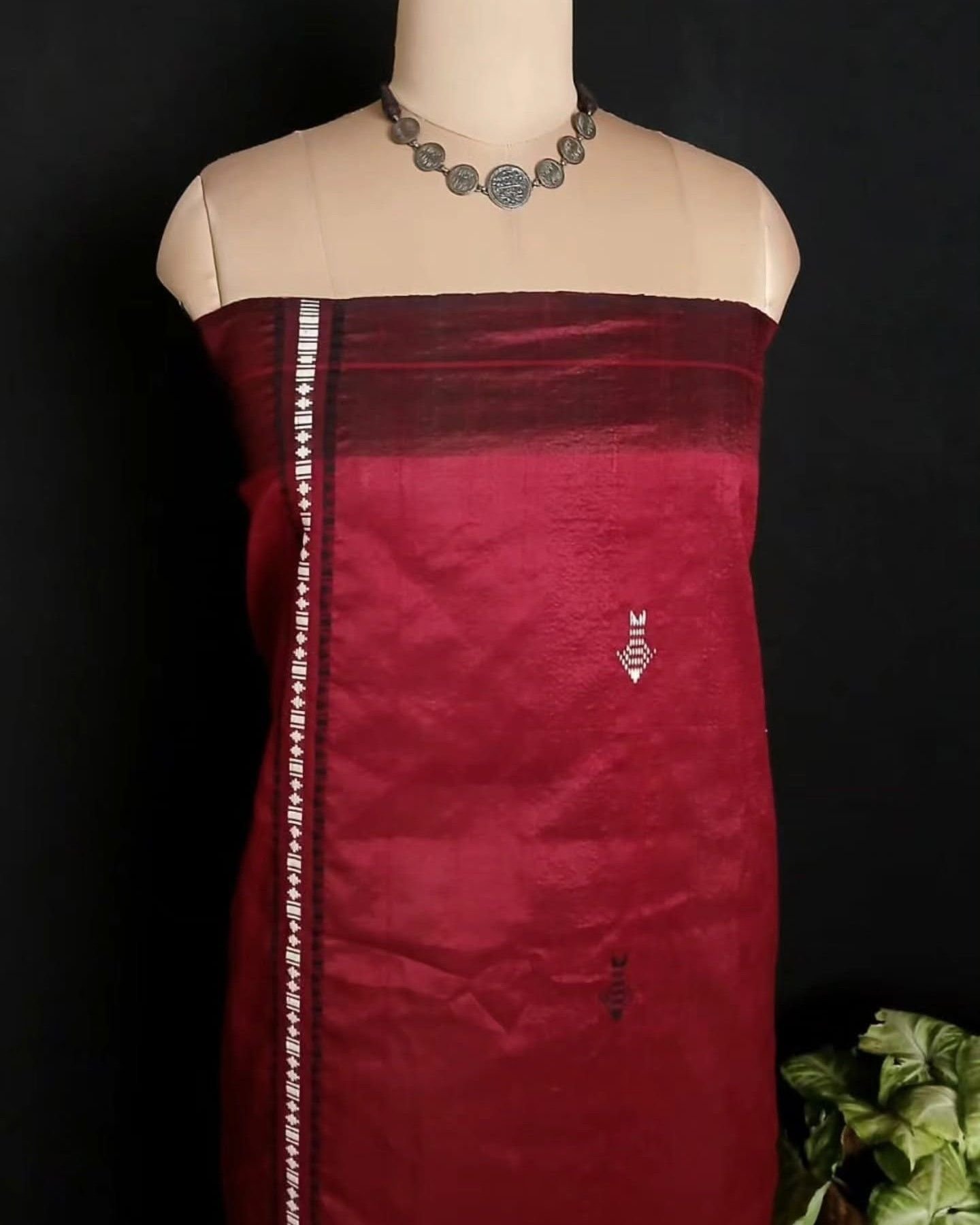 Natural Dyes Kotpad in Tussar Silk Weft and Cotton Warp - (CTKS0026 ...